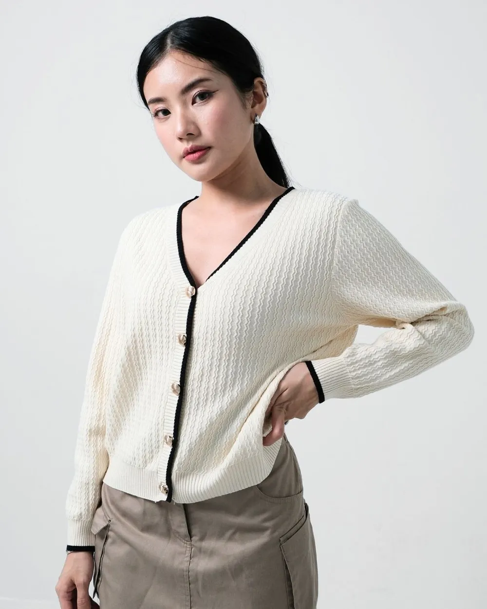 Alara Texture Classy Cardigan | Women | Pinkdose