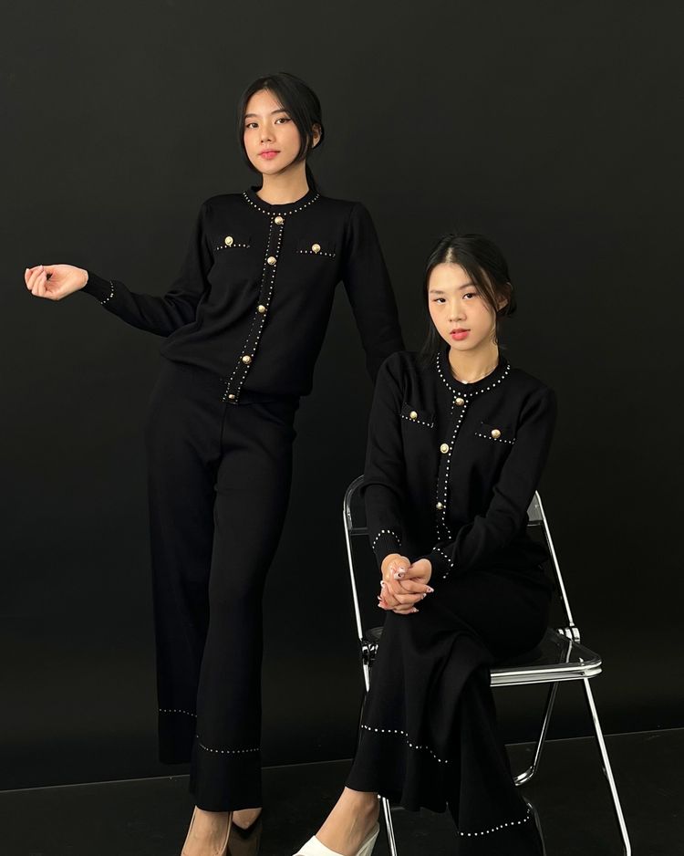 Justine Classy Long Sleeve Cullote Set | Women | Pinkdose