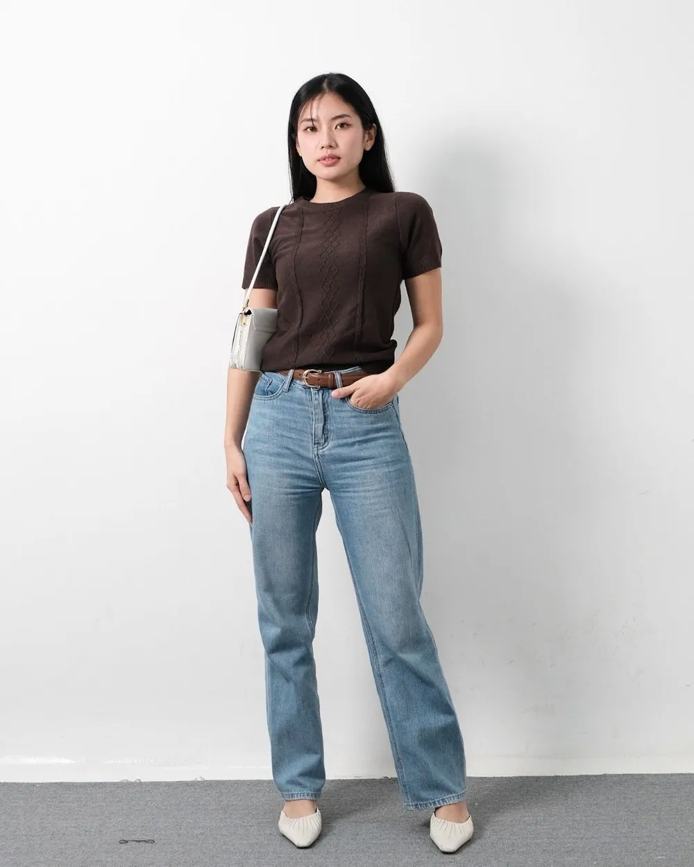 Elena Short Sleeve Braided Knit Top | Women | Pinkdose