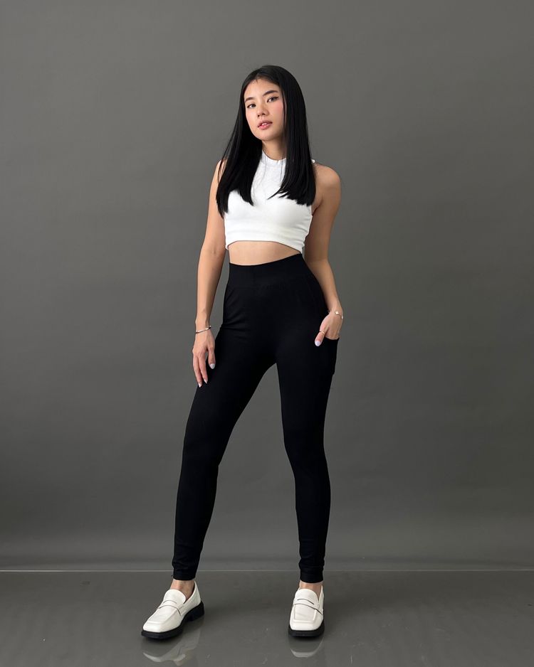 Allyson Long Pocket Leggings (Special Black) | Women | Pinkdose