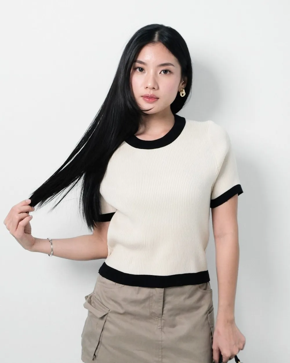 Ceferina Short Sleeve Knit Top | Women | Pinkdose