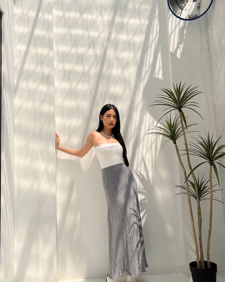 Zeora Long Knit Skirt | Women | Pinkdose