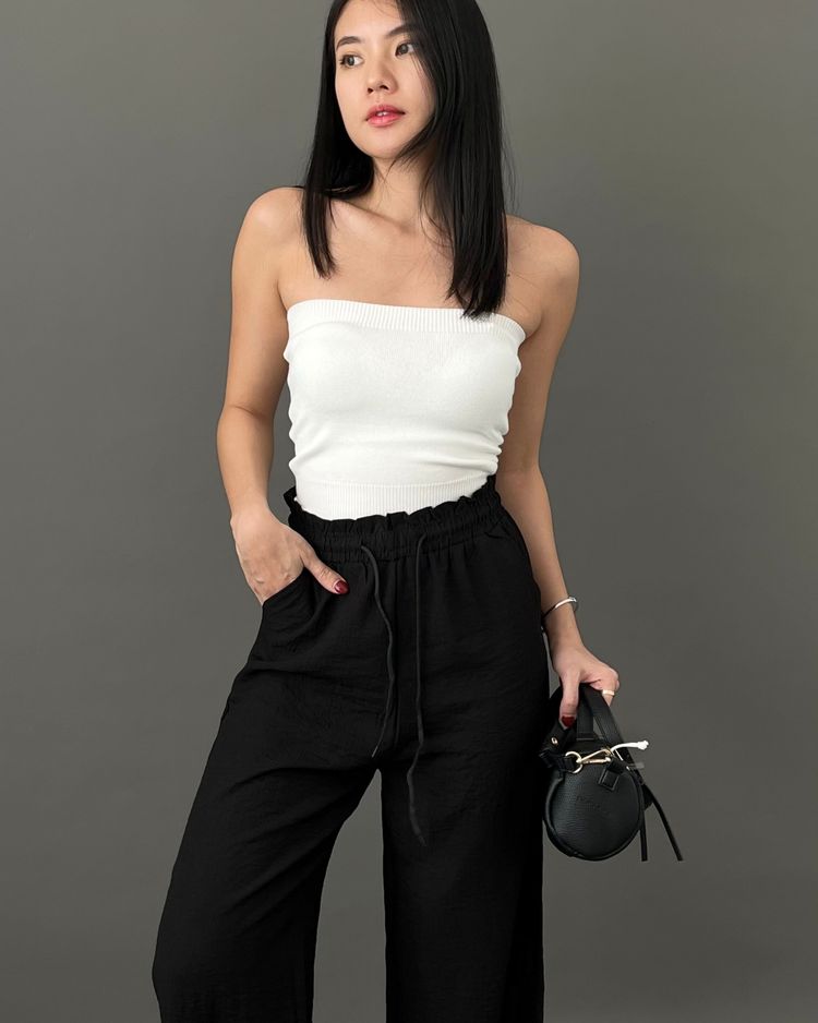 Devyn Cotton Linen Cullote ( Special Black ) | Women | Pinkdose